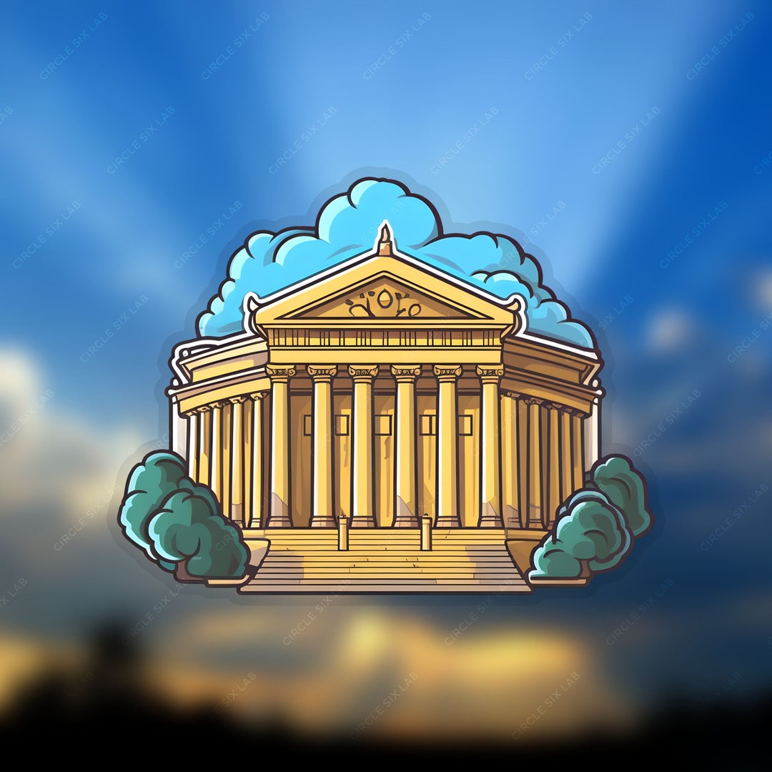 Temple Stickers Temple of Artemis Stickers Artemesium at - Etsy