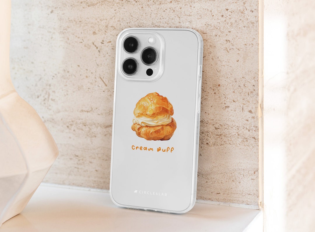 Cream Puff Phone Case Japanese Shu Cream Phone Case Realistic Dessert ...
