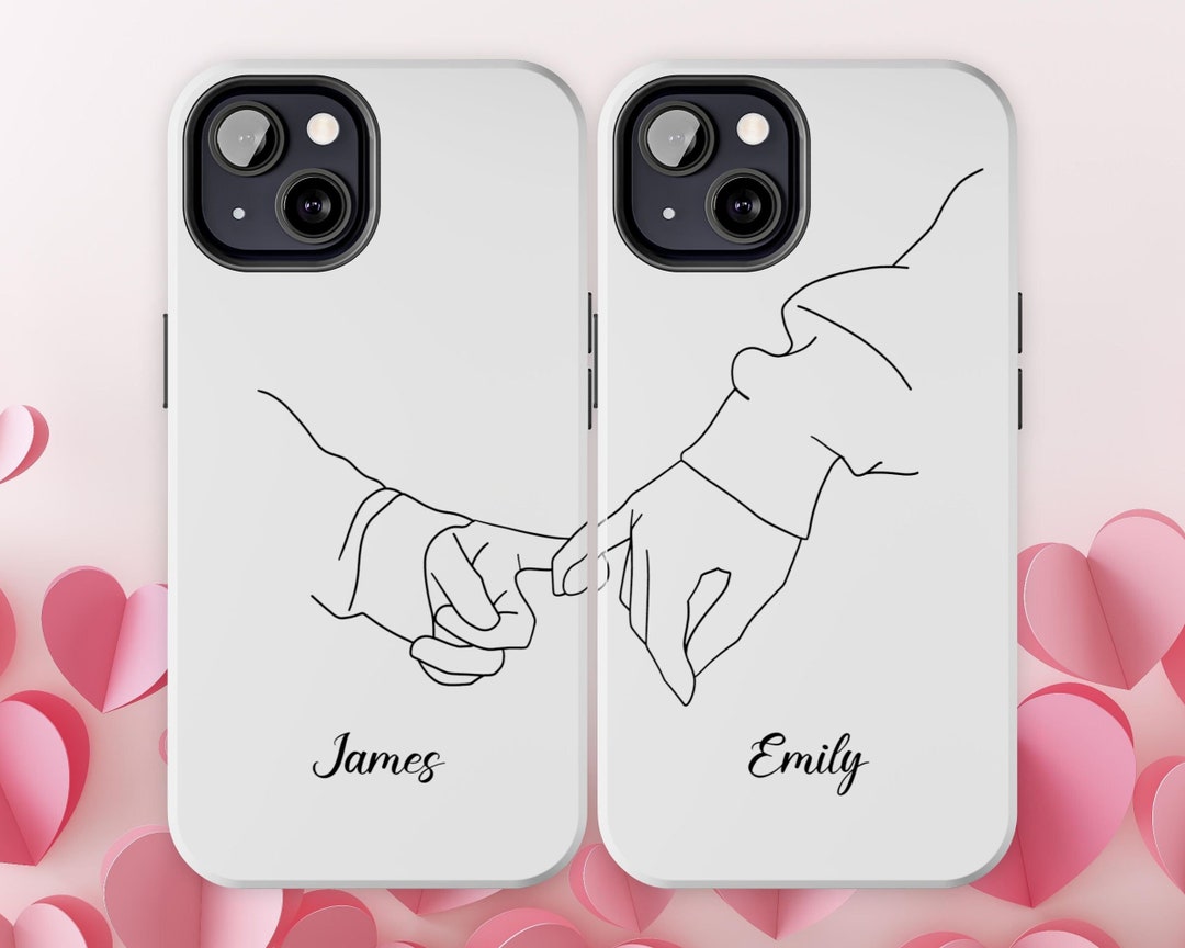Custom Couple Set Phone Cases Custom Name Phone Case Set Personalized ...