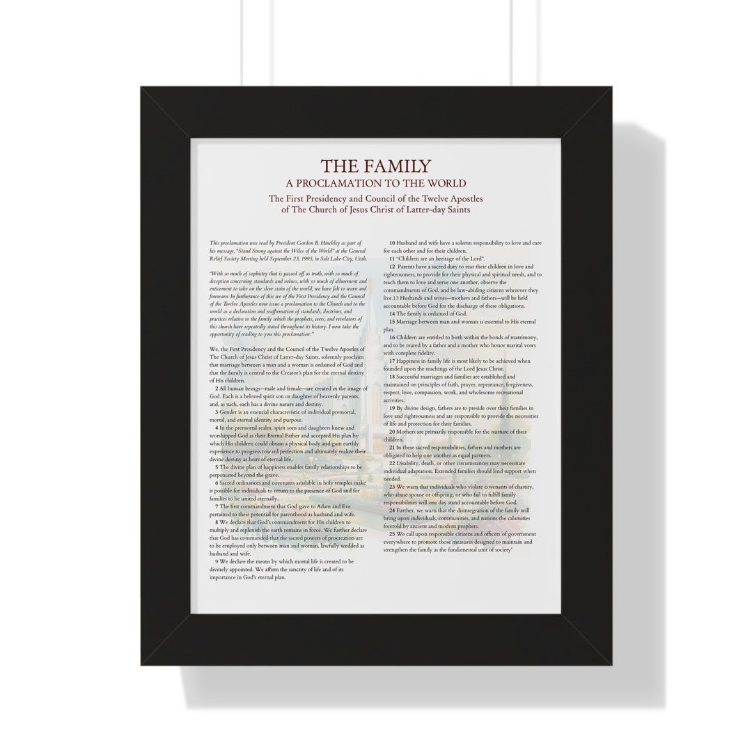 Title: LDS Family Proclamation Poster Scripture-inspired Design - Etsy