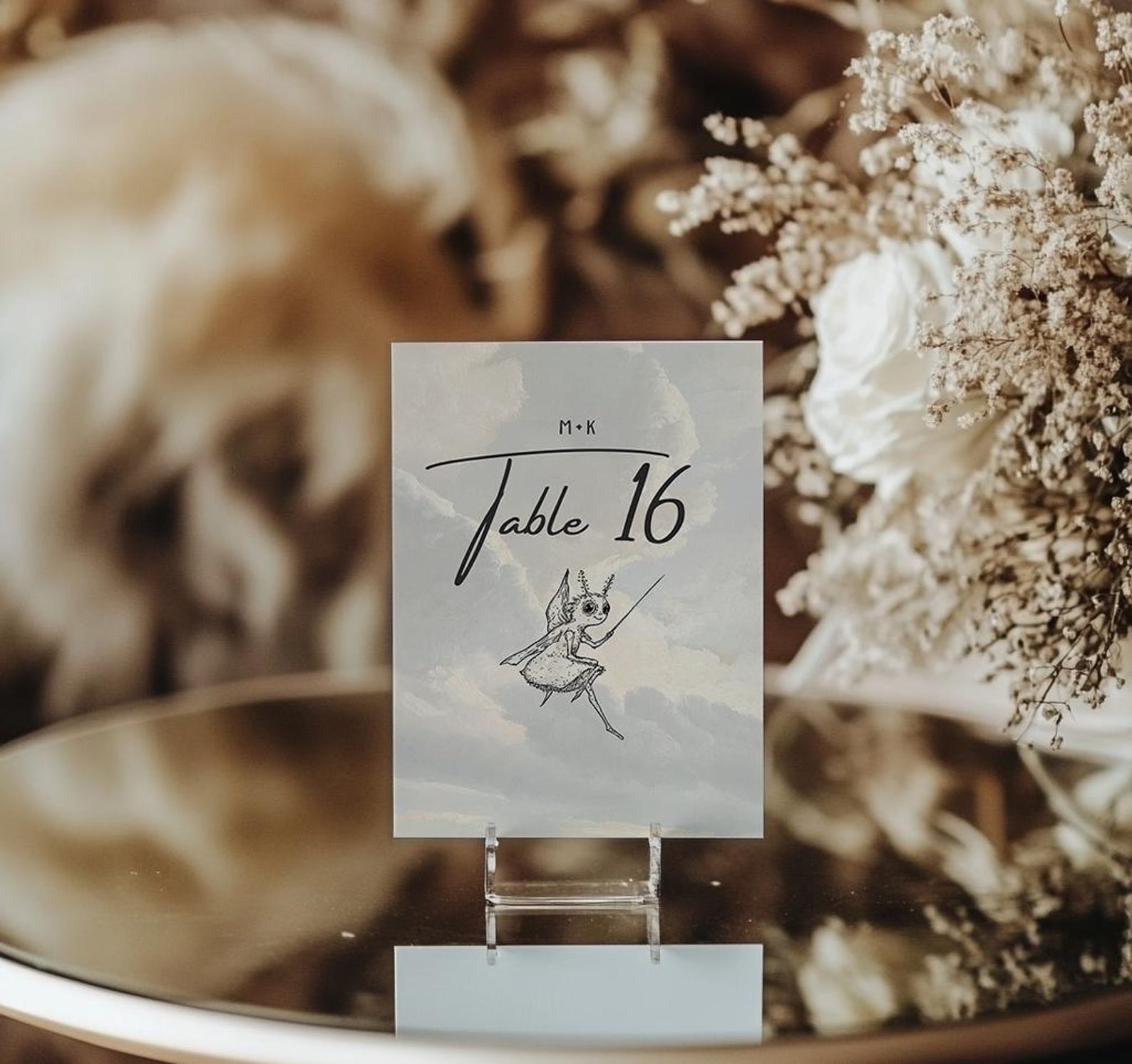 Whimsical Table Number Sign Cards, Digital Template, Customizable With ...