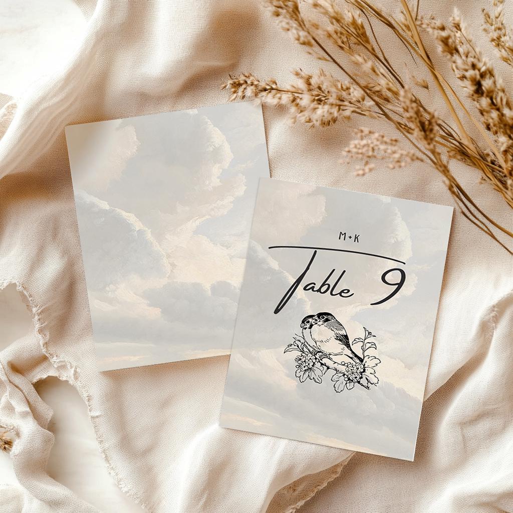 Whimsical Table Number Sign Cards, Digital Template, Customizable With ...