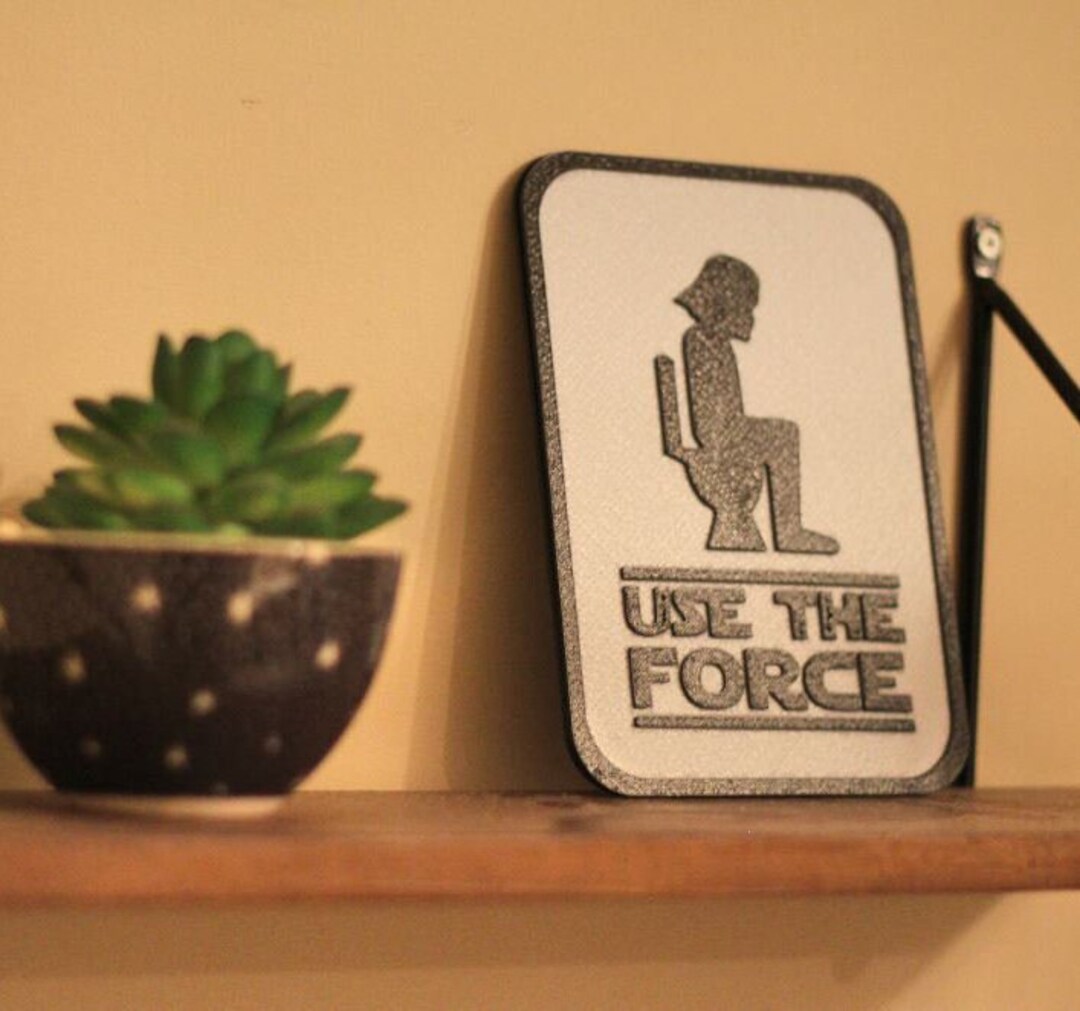 Bathroom Sign Restroom Sign Use the Force Bathroom Sign - Etsy