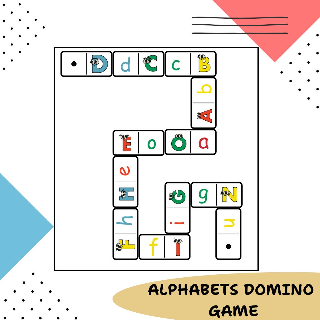 Alphabets Matching Domino Game - Etsy
