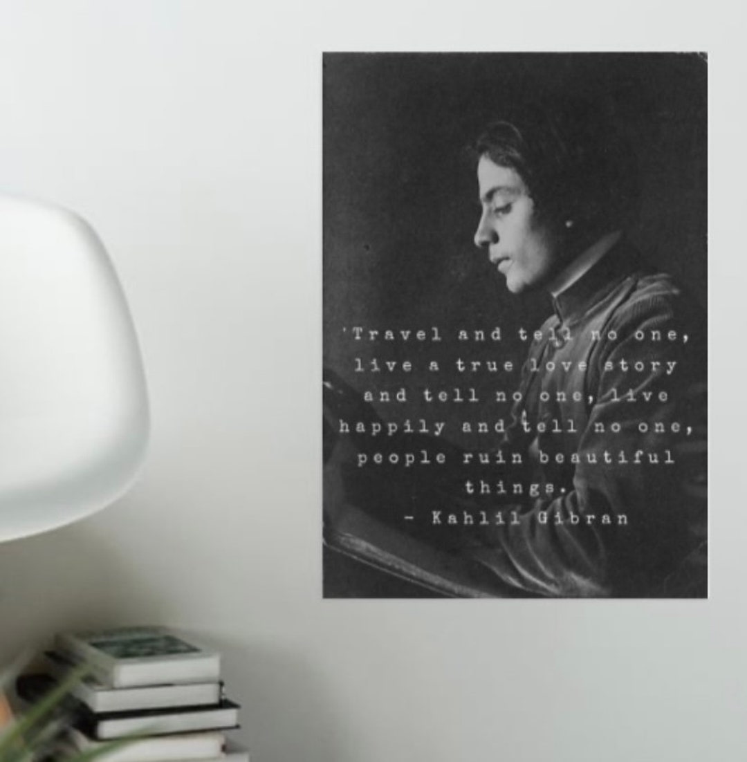 Khallil Gibran Kahlil Gibran Portrait Quote Wall Art Gibran Quote ...