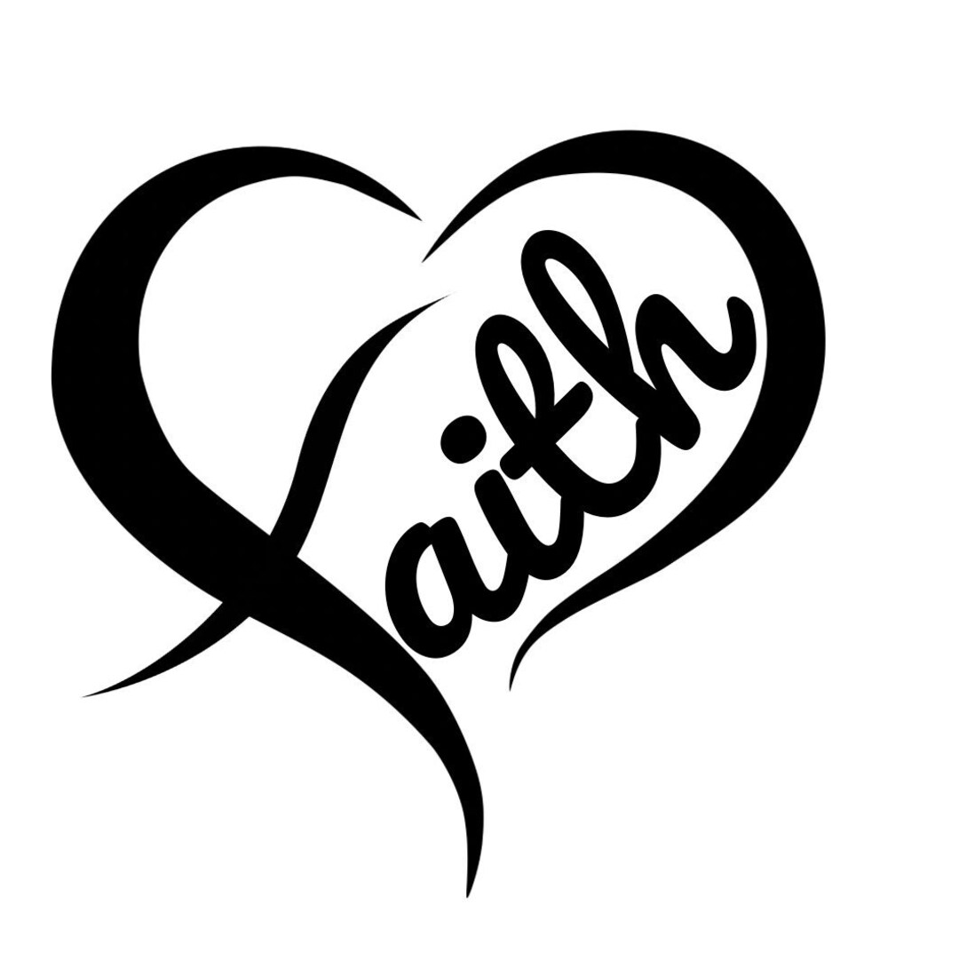 Faith Heart Svg//png//jpg/pdf Faith Logo Faith Clipart - Etsy