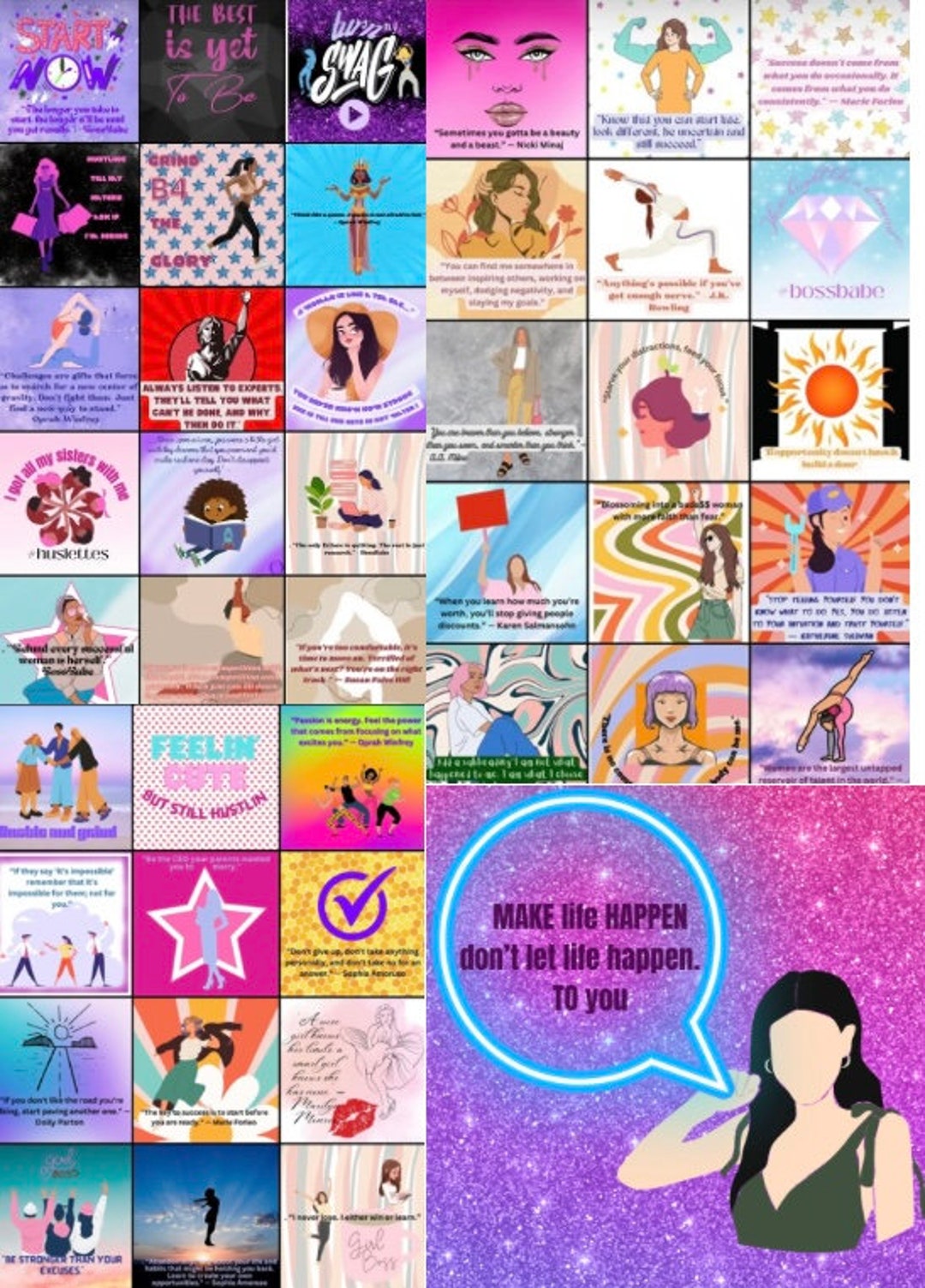 60 Editable Instagram Post Templates Editable Printable - Etsy