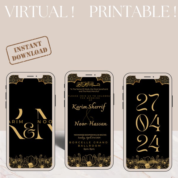 Muslim Wedding E Invitation - Etsy