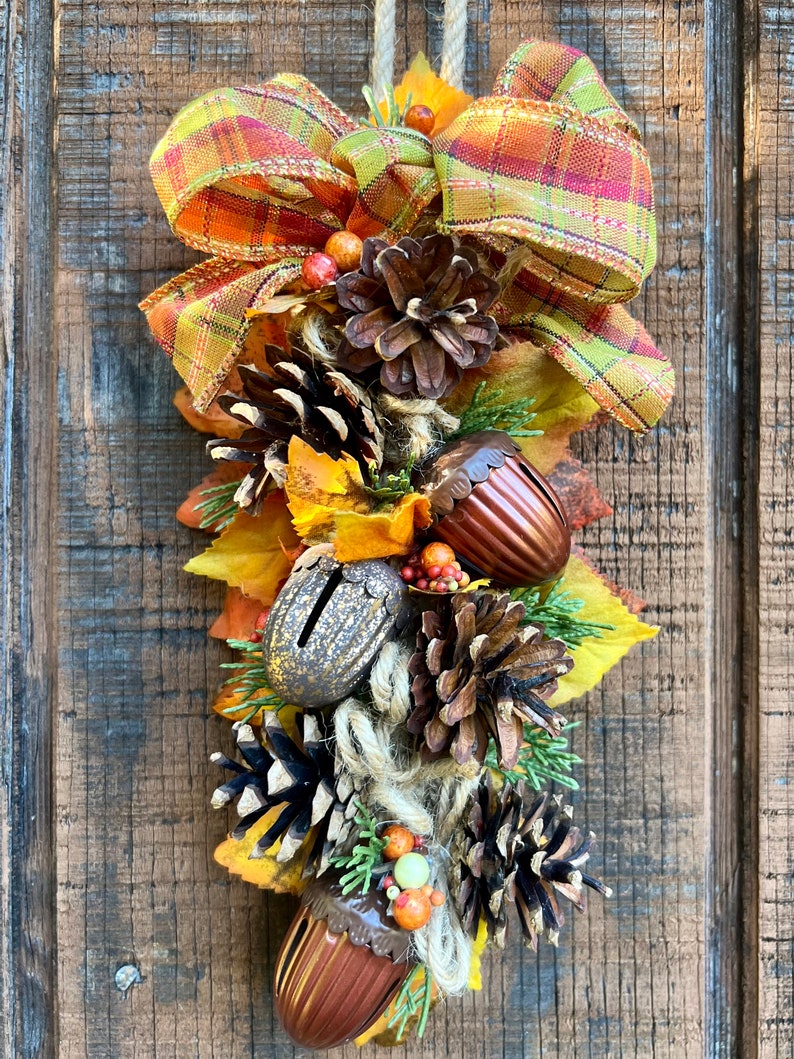 Autumn Witch Bells, Fall Doorknob Decoration, Acorn Bells, Door County ...