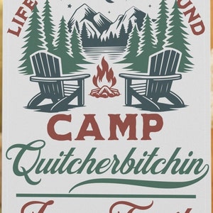 Personalized Camp Quitcherbitchin Flag Camp Name Sign Custom Garden ...