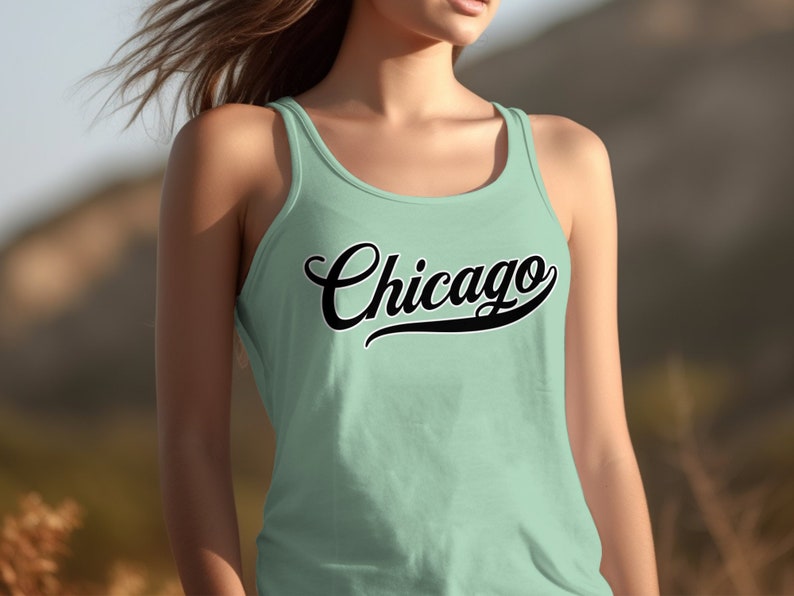 Chicago Baseball Tank Top, Womens Athletic Summer Shirt, Chicago ...