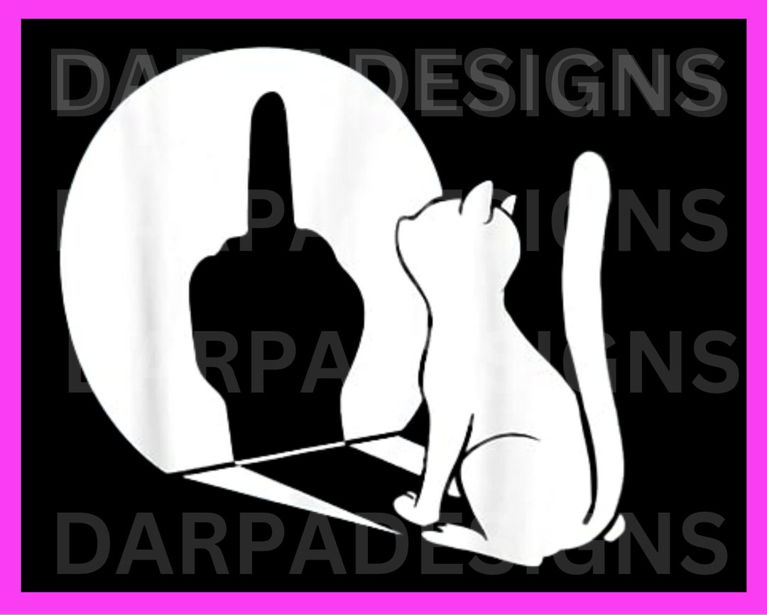 Middle Finger Cat Svg Digital Download, Black Cat Svg, Cat Svg ...