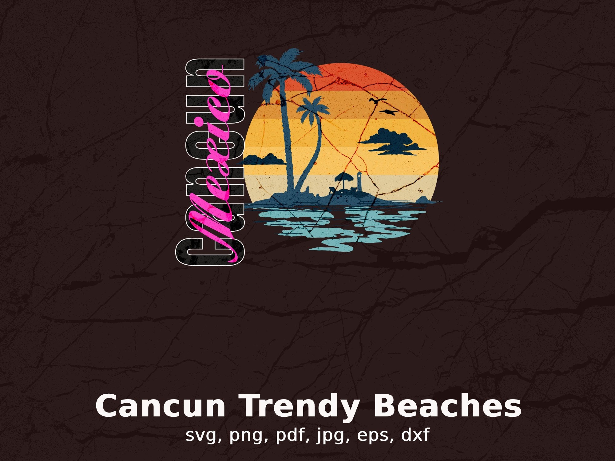 Cancun Png, Cancun Svg, Cancun Digital Download, Cancun Beach Cut File ...