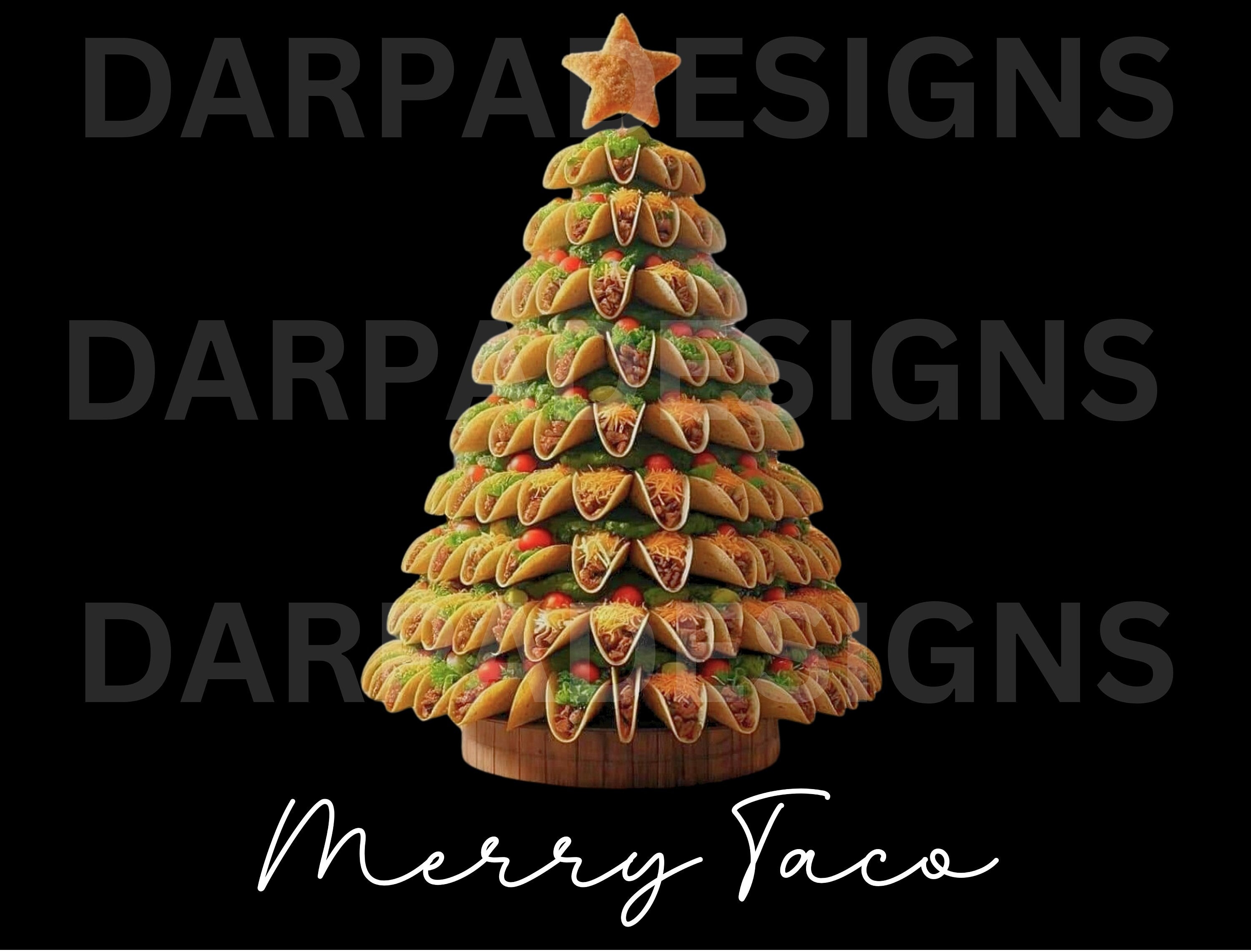 Christmas Taco Tree Png Diy Design - Etsy