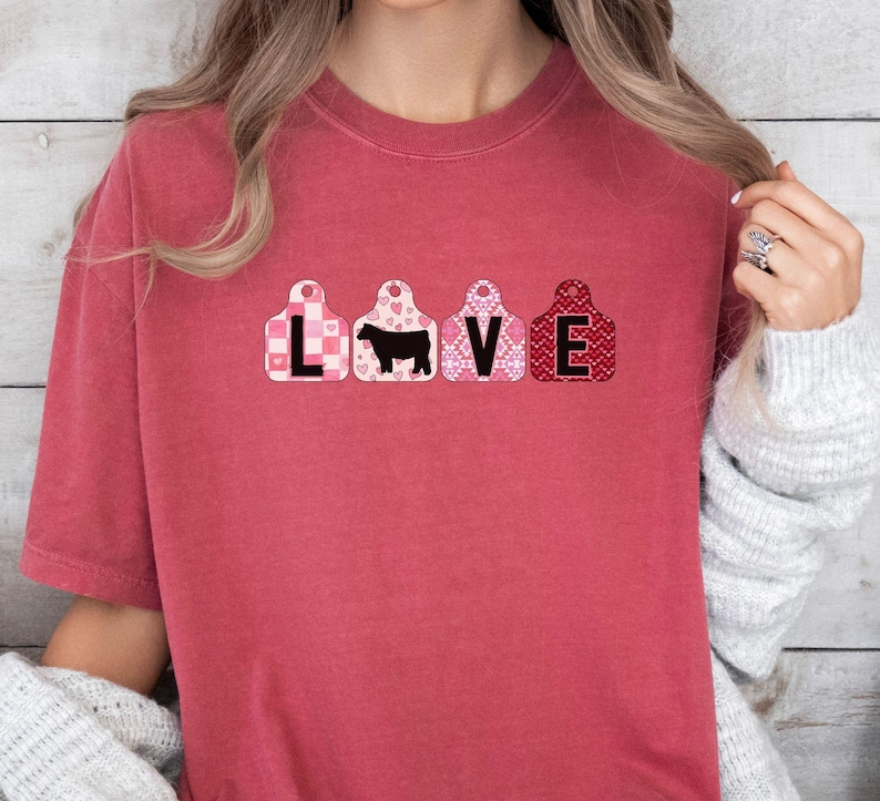 Valentine Beef Show Ear Tag Shirt | Cattle Show Jackpot - Etsy