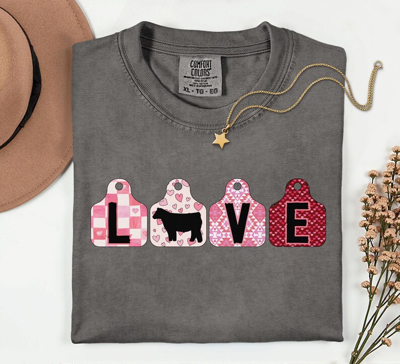 Valentine Beef Show Ear Tag Shirt | Cattle Show Jackpot - Etsy