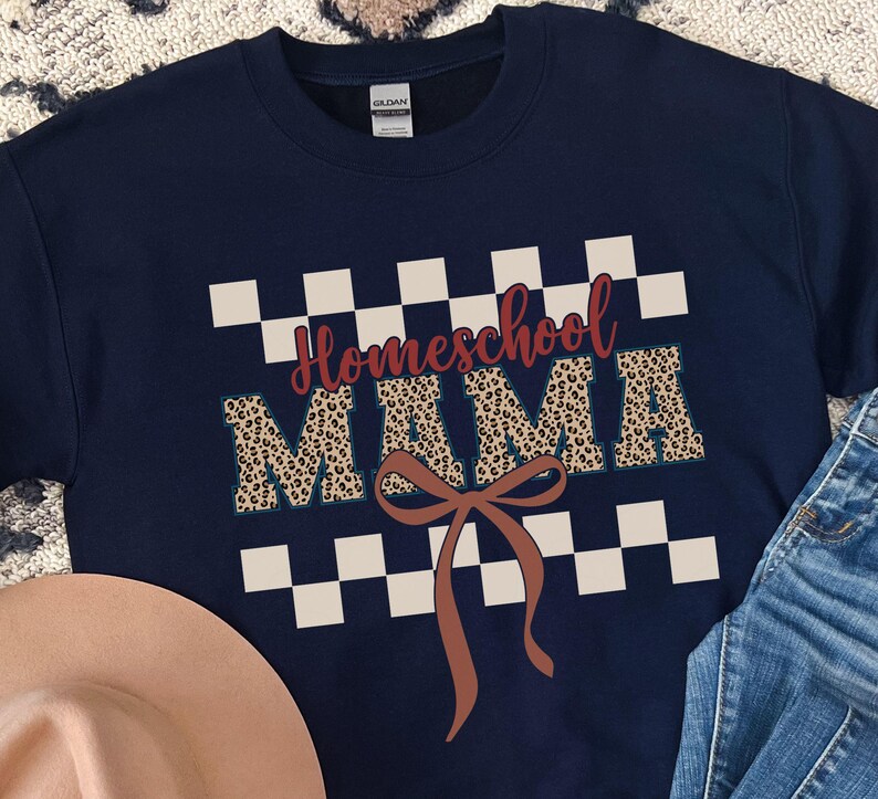 Homeschool Mom Leopard Print Croquette Sweatshirt | Classical ...