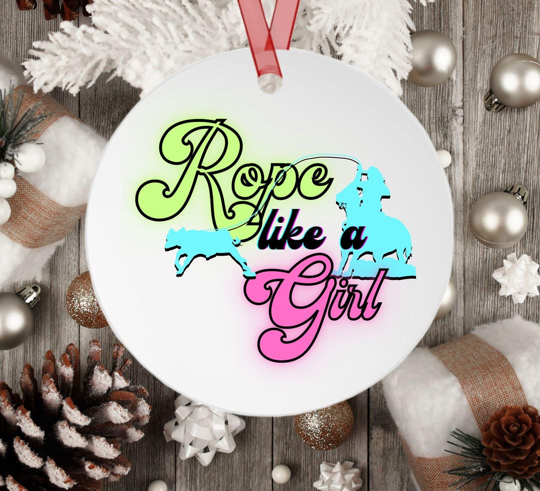 Breakaway Roping Christmas Tree Ornament, Roping Christmas Decoration ...