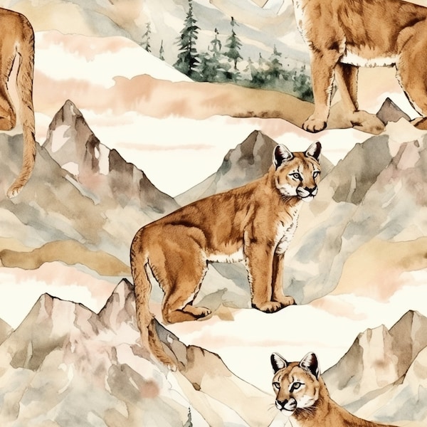 Cougar Stained Glass Pattern - Etsy