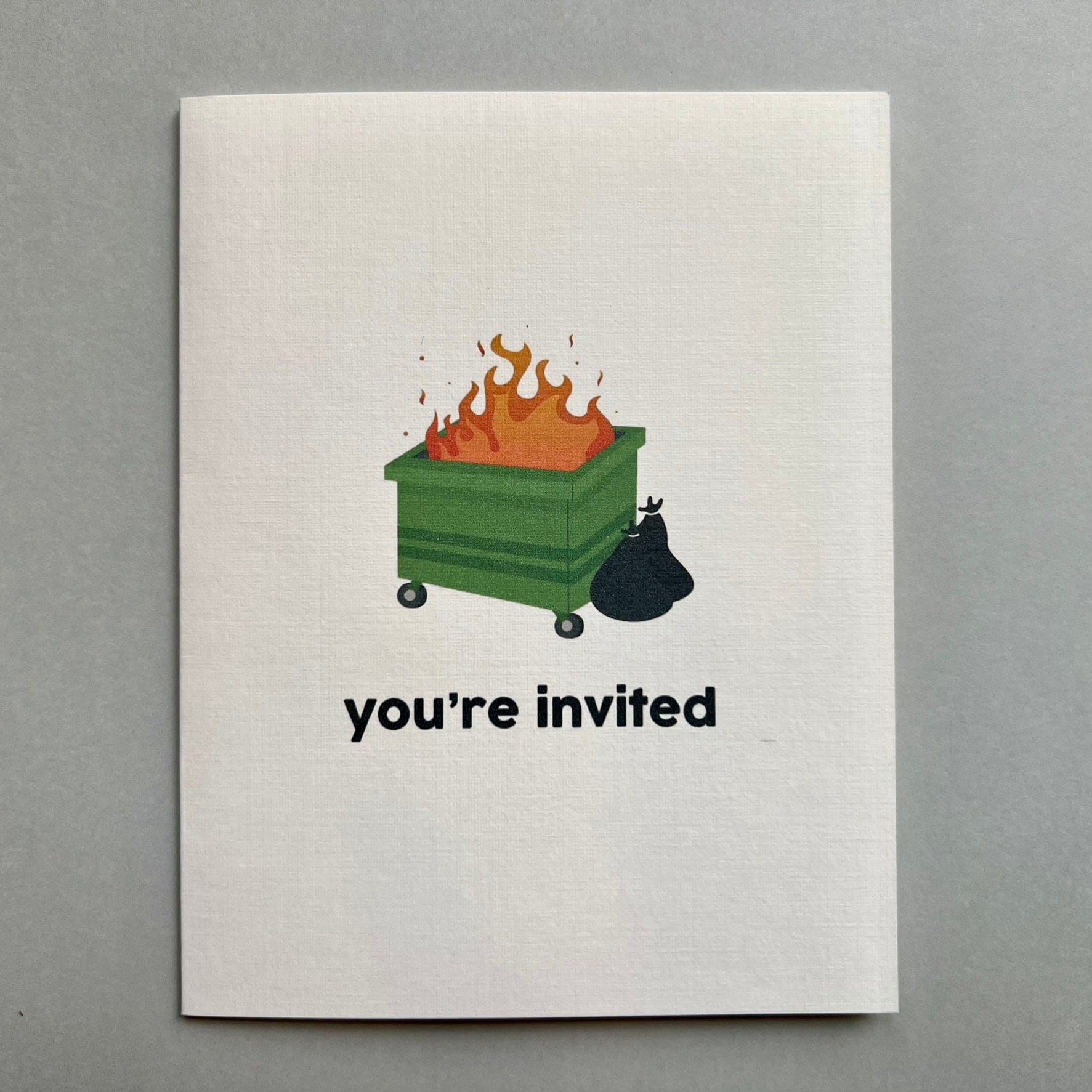 You're Invited to My Dumpster Fire - 'invitation' Card - Etsy