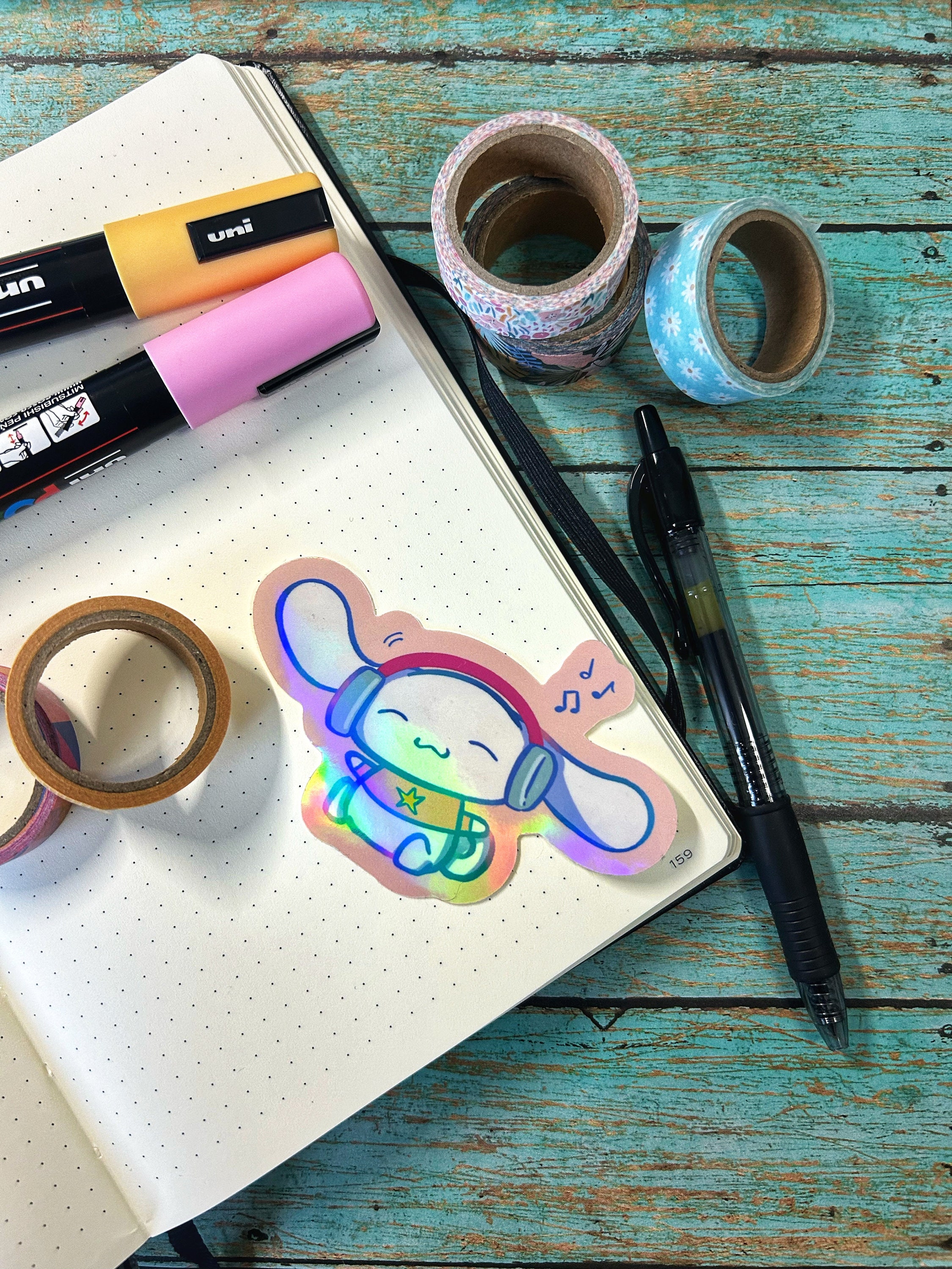 Vibing Cinnamoroll Sticker Weatherproof W/ a Holographic Finish for ...