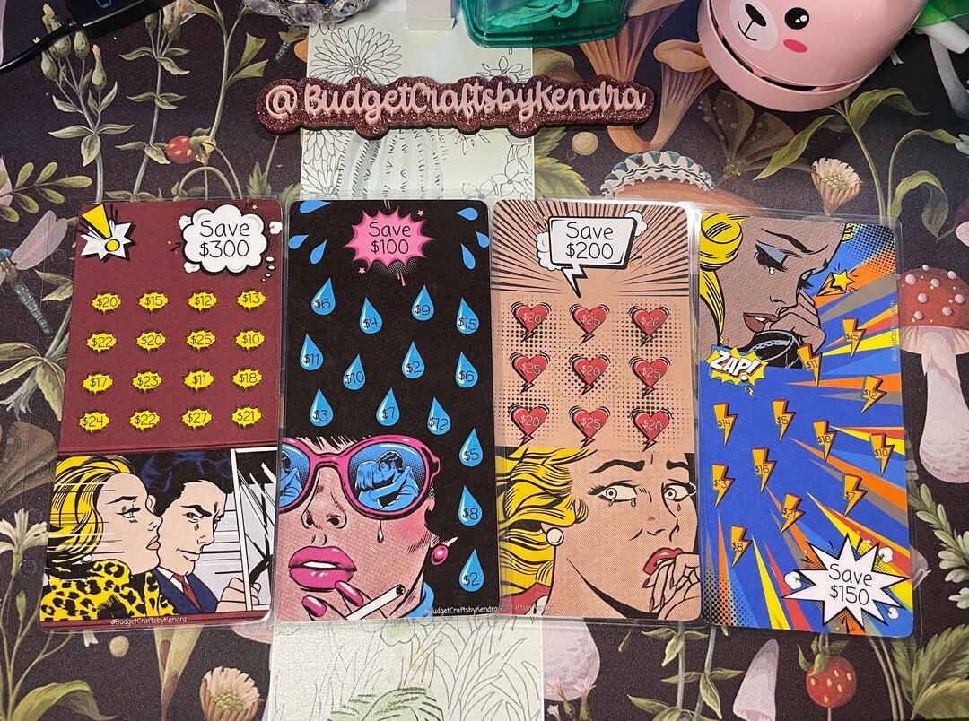 Roy Lichtenstein Inspired Pop Art CUSTOM Savings Challenge | Insert ...