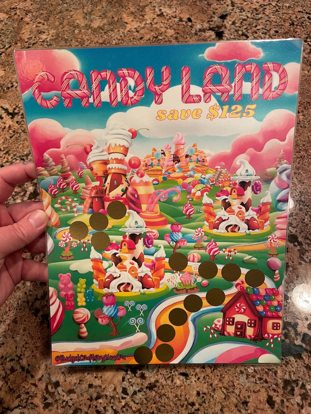 Candy Land 8.5"x11" (letter Size) Board Game Style Scratch off Savings ...
