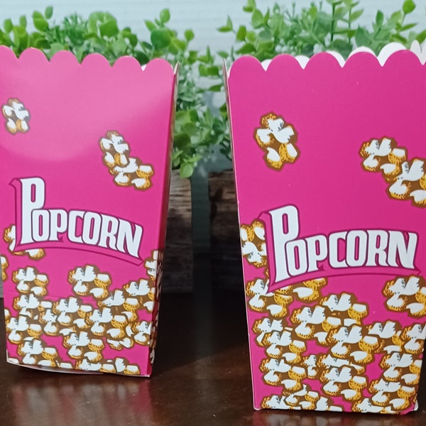 Pink Popcorn Box - Etsy