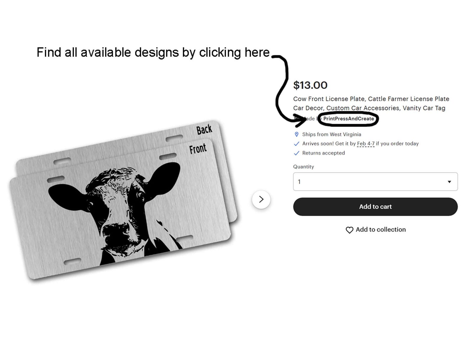 Cow License Plate, Cattle Farmer Front License Plate Car Decor, Custom ...