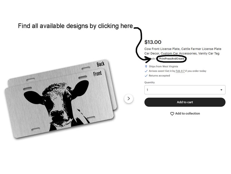 Cow License Plate, Cattle Farmer Front License Plate Car Decor, Custom ...