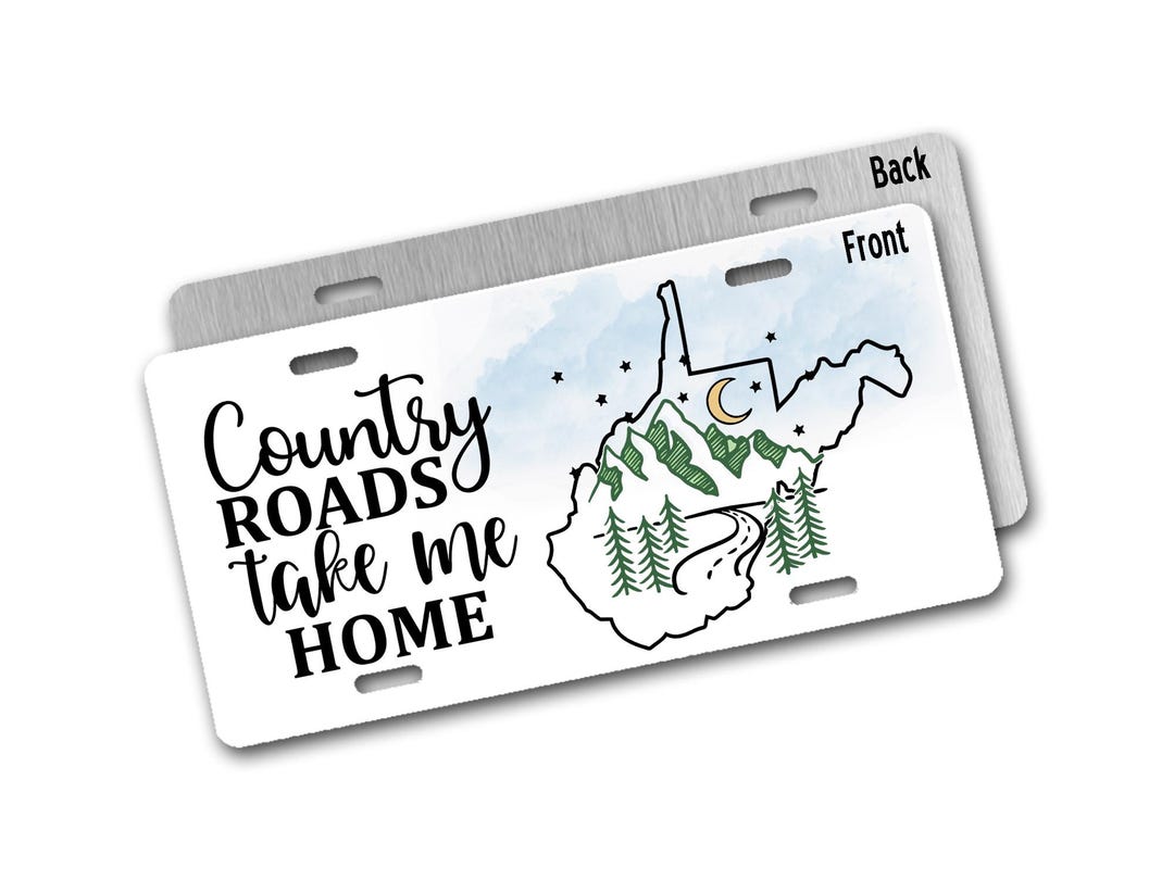West Virginia License Plate, WV State Front License Plate Car Decor ...