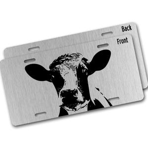 Cow License Plate, Cattle Farmer Front License Plate Car Decor, Custom ...