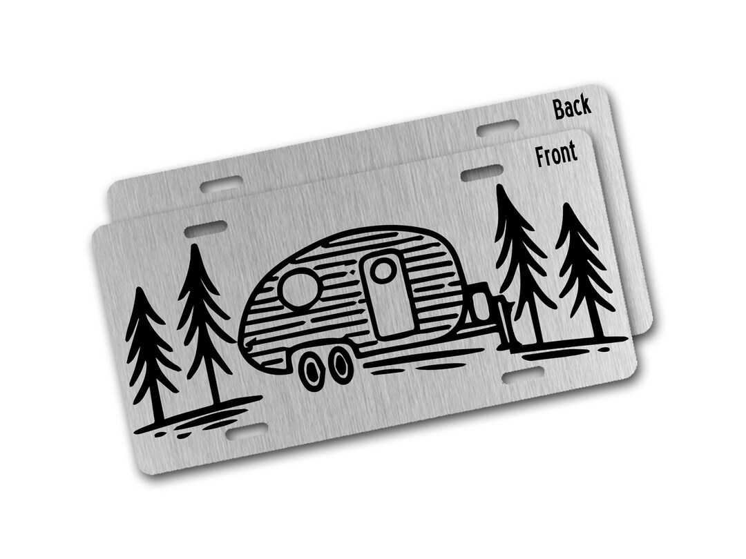 Camper Front License Plate, Camping License Plate Car Decor, Custom Car ...