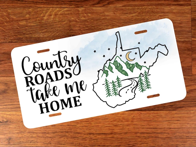 West Virginia License Plate, WV State Front License Plate Car Decor ...