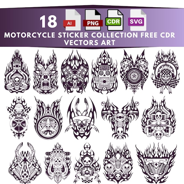 Motorcycle Sticker - Etsy