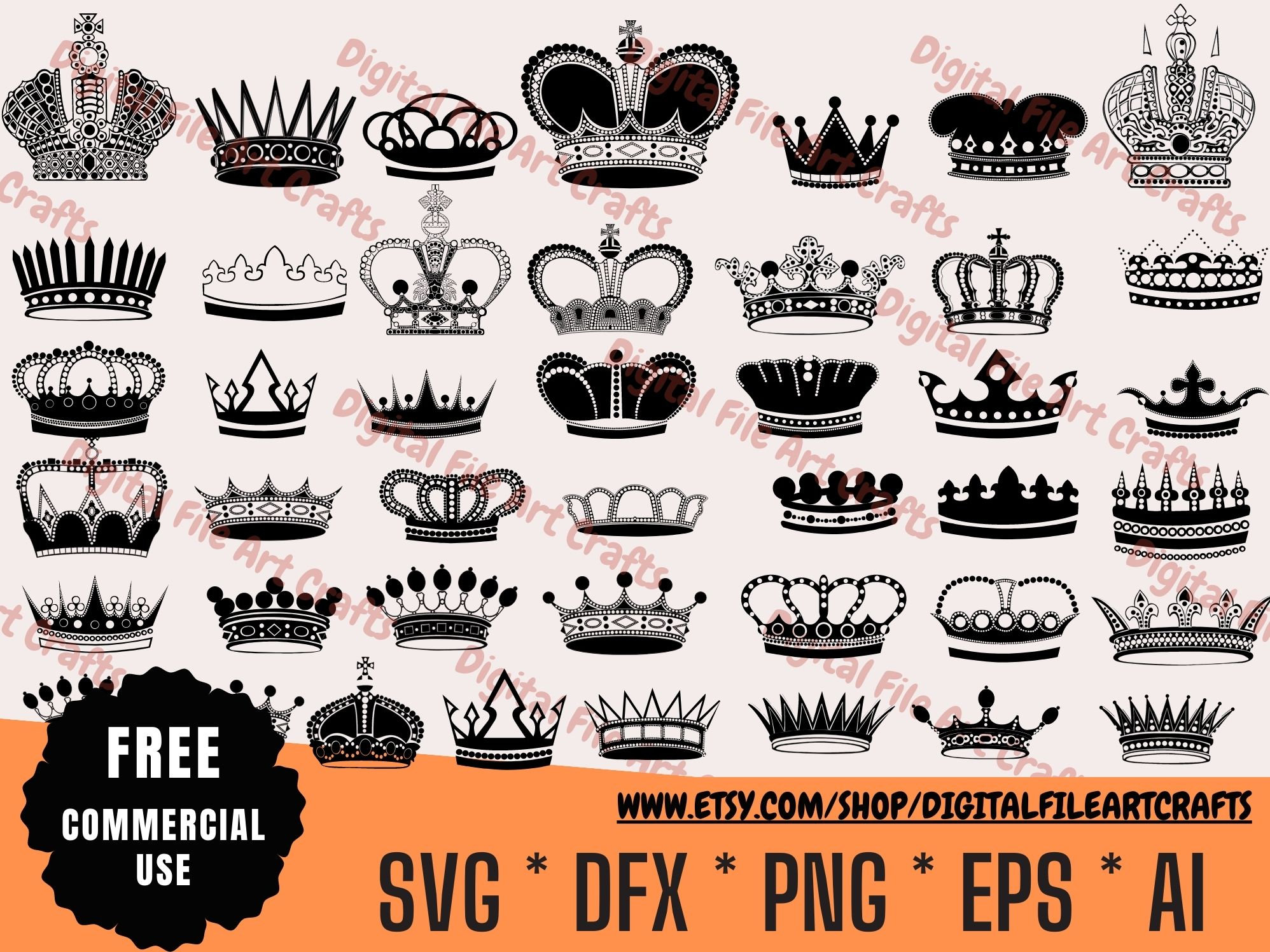 Royal Crowns SVG Bundle for Cricut, CNC, Laser, Etc Creative Projects ...
