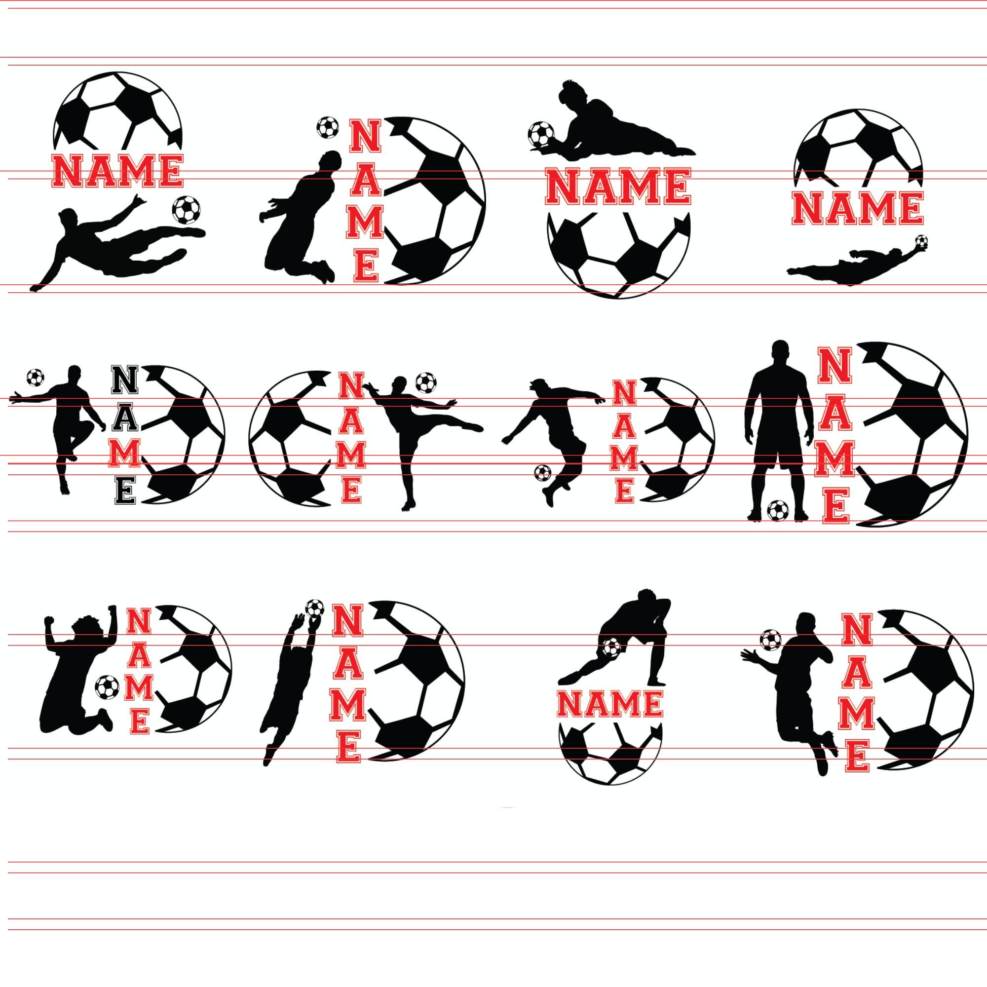 600 Fußball-Svg-Bundle Fußball-Svg-Dateien geschnittene - Etsy.de