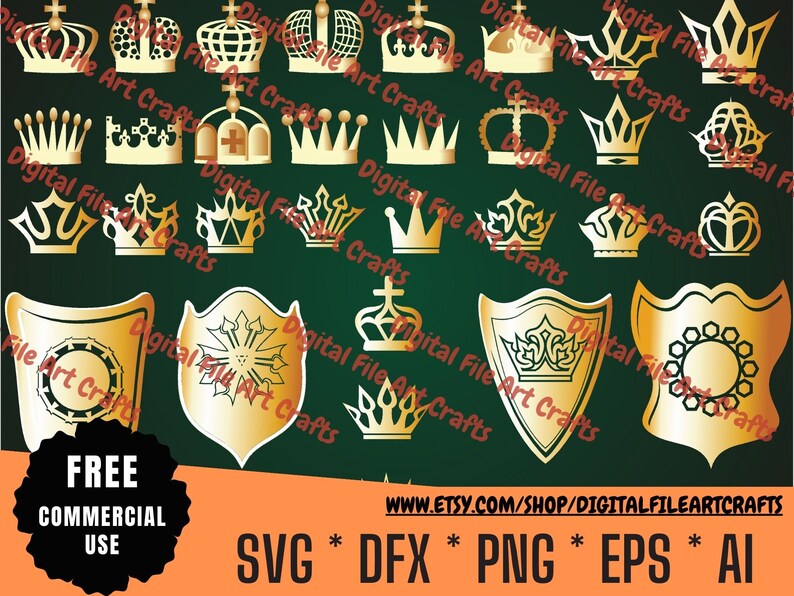 Royal Crowns SVG Bundle for Cricut, CNC, Laser, Etc Creative Projects ...