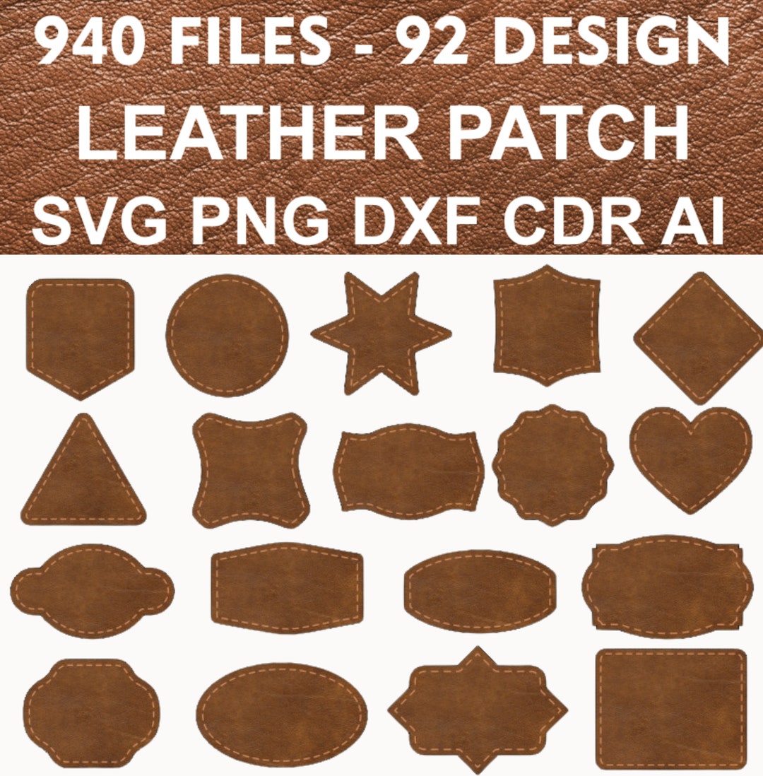 Leather Patch Design Bundle 920 Files, 92 Designs Leather Patch Svg ...