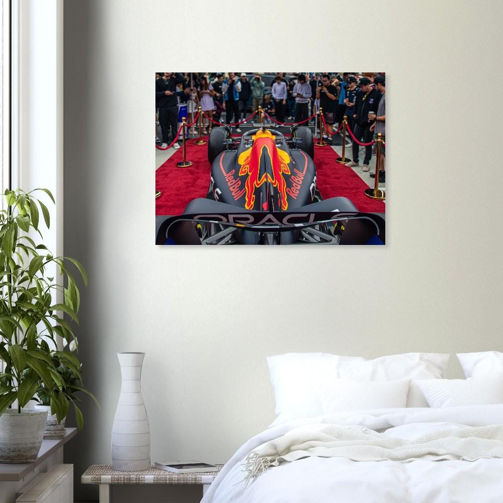 Red Bull RB19 F1 Car Aluminum Poster - Vibrant Race Car Wall Art for ...