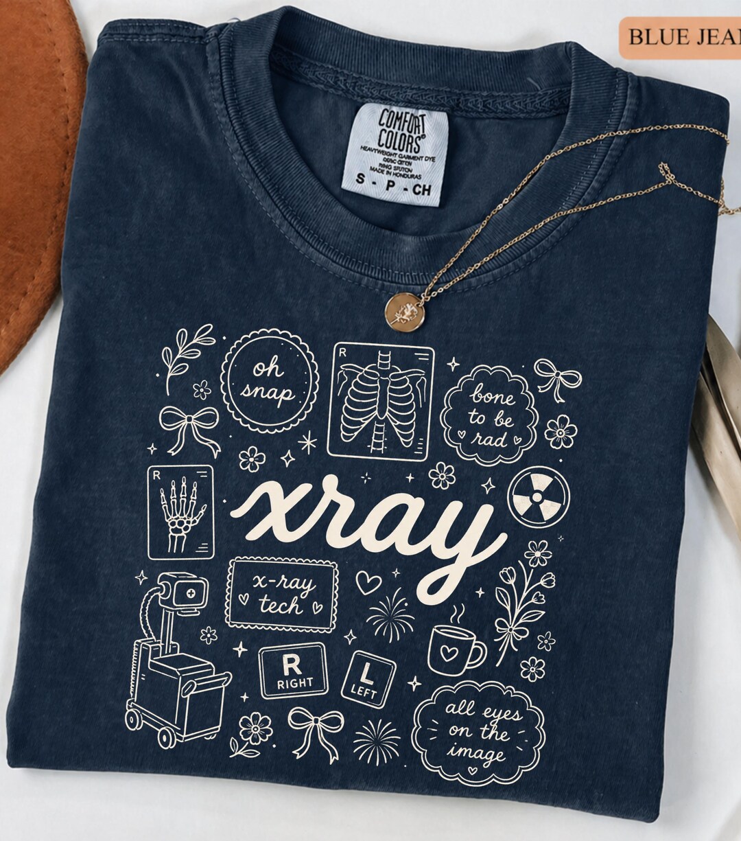 Xray Tech Shirt Coquette Radiology Tee, Xray Doodle Comfort Colors ...