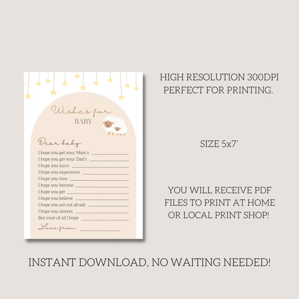 12 Little Lamb Baby Shower Games Printable | Sheep & Stars Theme ...
