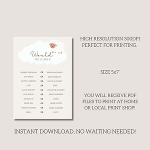 12 Little Lamb Baby Shower Games Printable | Sheep Cloud Theme Digital ...