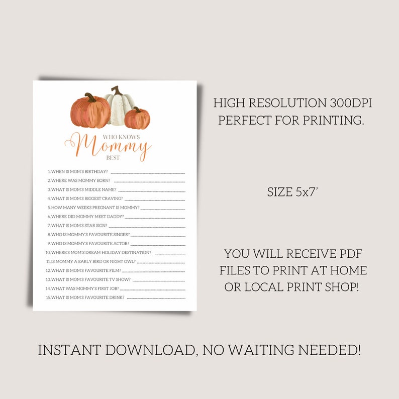 12 Pumpkin Baby Shower Games Printable | Fall Autumn Halloween Theme ...