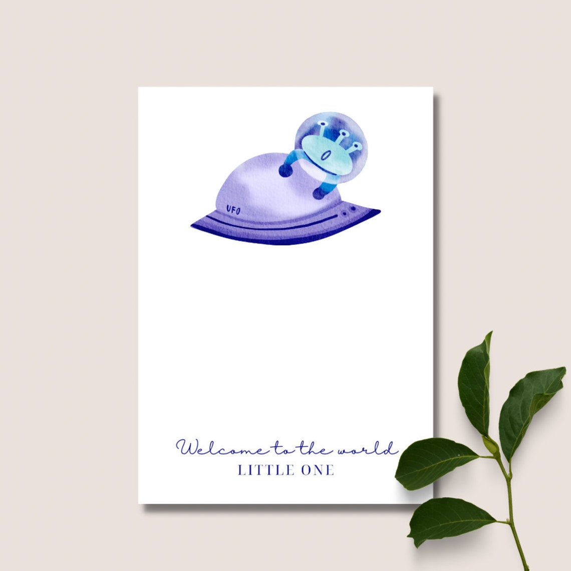 UFO Baby Shower Fingerprint Guest Book | Outer Space Alien Rocket ...