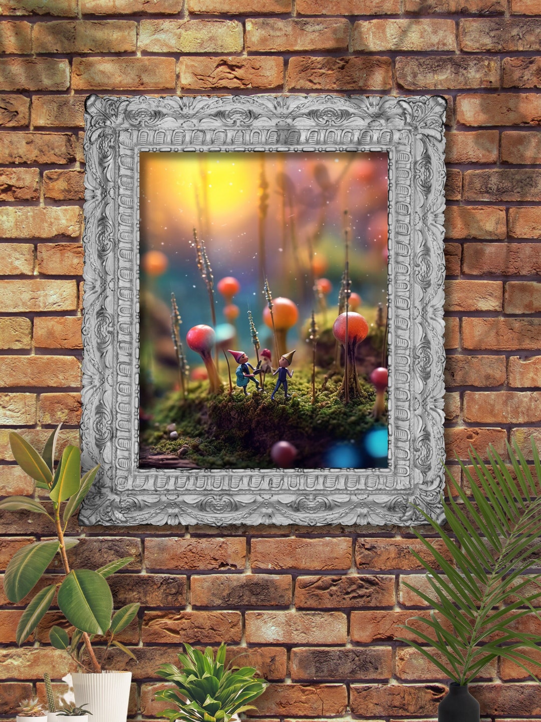 Two Tiny Elves on an Adventure Through the Local Landscape Print ...