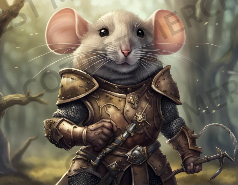 Fantasy Mouse Digital Art Png and Svg Vector Images, Redwall Brian ...