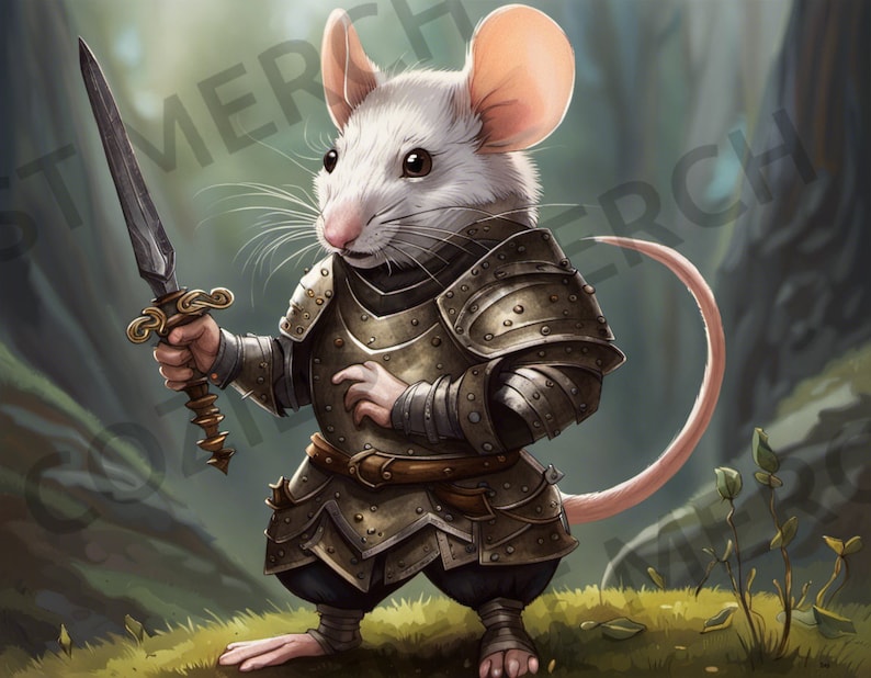 Fantasy Mouse Digital Art Png and Svg Vector Images, Redwall Brian ...