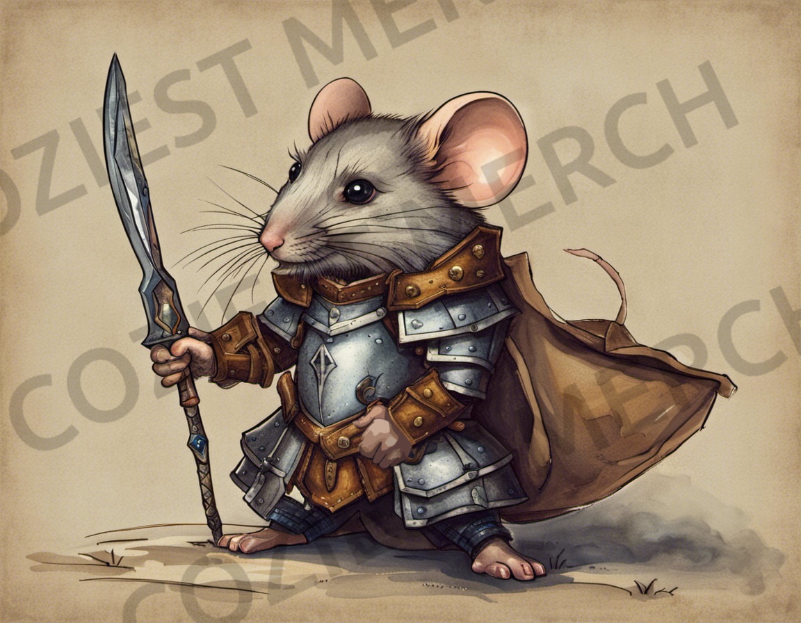 Fantasy Mouse Digital Art Png and Svg Vector Images Redwall - Etsy