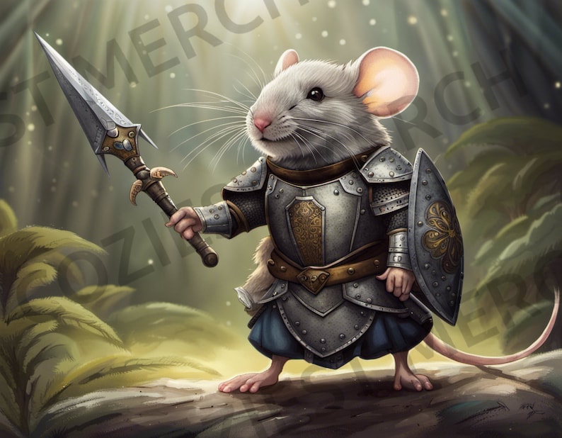 Fantasy Mouse Digital Art Png and Svg Vector Images Redwall - Etsy